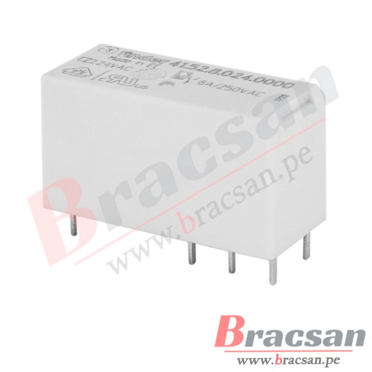 RELAY DE 24VAC 8A 250VAC DPDT 8 PINES FINDER 41.52.8.024.0000 | Bracsan