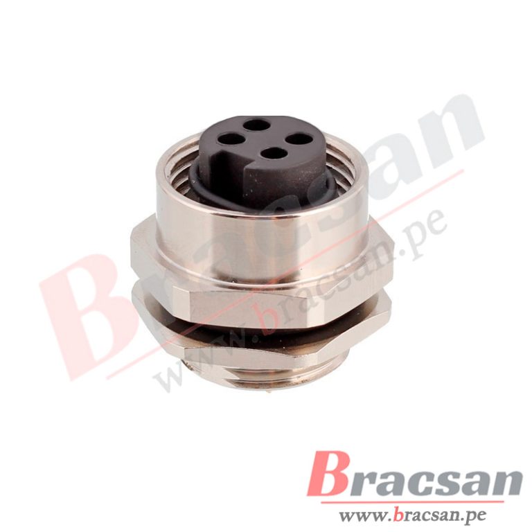 CONECTOR 7/8 DE 4 PINES HEMBRA CHASIS ROSCADO INTERNO CAZN 7/8-S4 ...