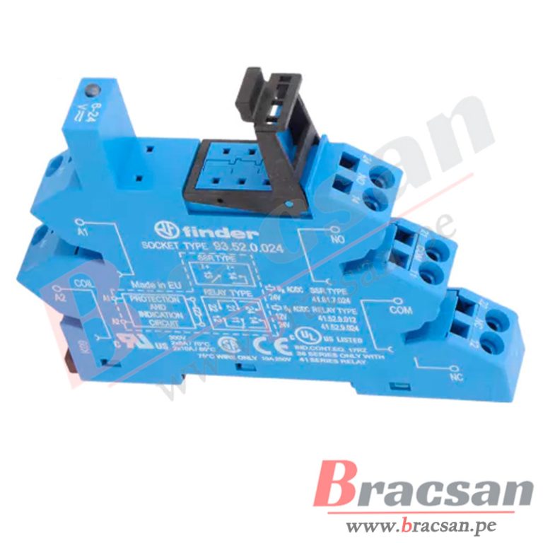 BASE PARA RELAY CONEXION A PRESION DE 6V, 12V, 24VDC/AC 10A 250VAC 8 ...