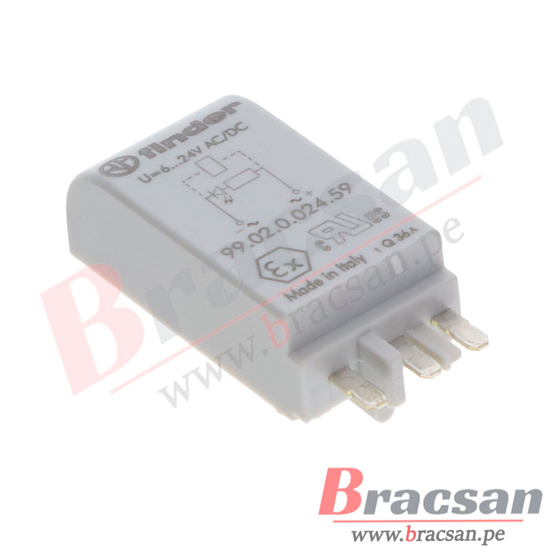 MODULO INDICADOR LED PARA PROTECCION 6...24VAC/DC COLOR VERDE FINDER 99 ...