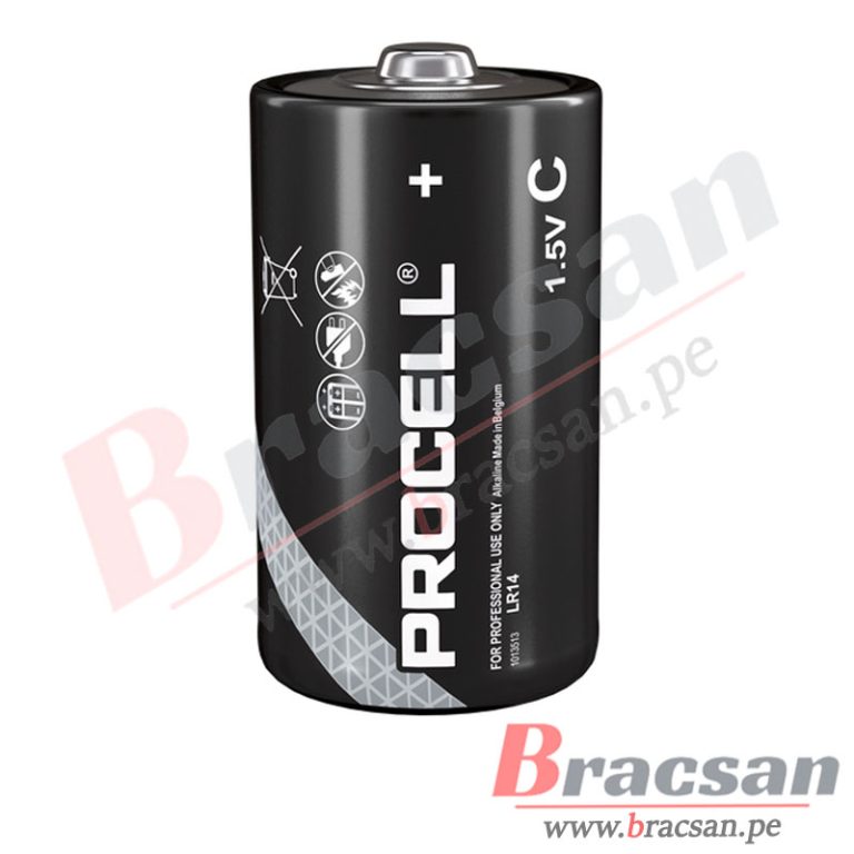 BATERIA PILA ALCALINA TAMAÑO C 1.5V LR14 PROCELL BAT-LR14-C | Bracsan