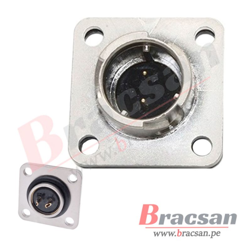 CONECTOR PARA SERVOMOTOR ENCODER PARA PANEL CHASIS IP67 2 PINES MACHO ...