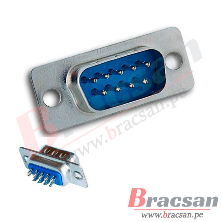 CONECTOR D-SUB DB9 9 PINES MACHO PARA SOLDAR | Bracsan