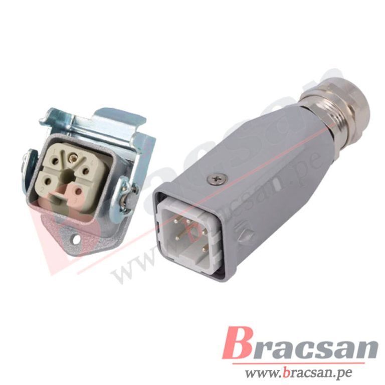 CONECTOR INDUSTRIAL METALICA 5 PINES MACHO + HEMBRA DEGSON DEG.HDC-DA ...