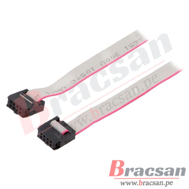 CABLE FLAT 1.27MM ARMADO CON CONECTOR IDC 8 HILOS 28AWG CONNFLY DS1052 ...