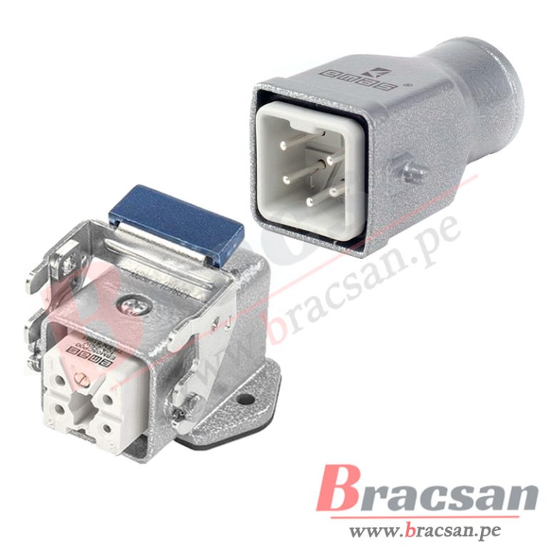 CONECTOR INDUSTRIAL METALICO 5 PINES MACHO + HEMBRA EMAS EBM05FU30 ...