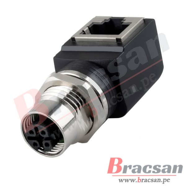 CONVERSOR, ADAPTADOR M12 DE 4 PINES HEMBRA TIPO D A PUERTO RJ45 BS ...