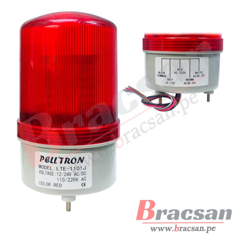CIRCULINA LED MULTIVOLTAJE 12V,24VDC/AC 110V,220VAC ROJO CON SONIDO PEL ...